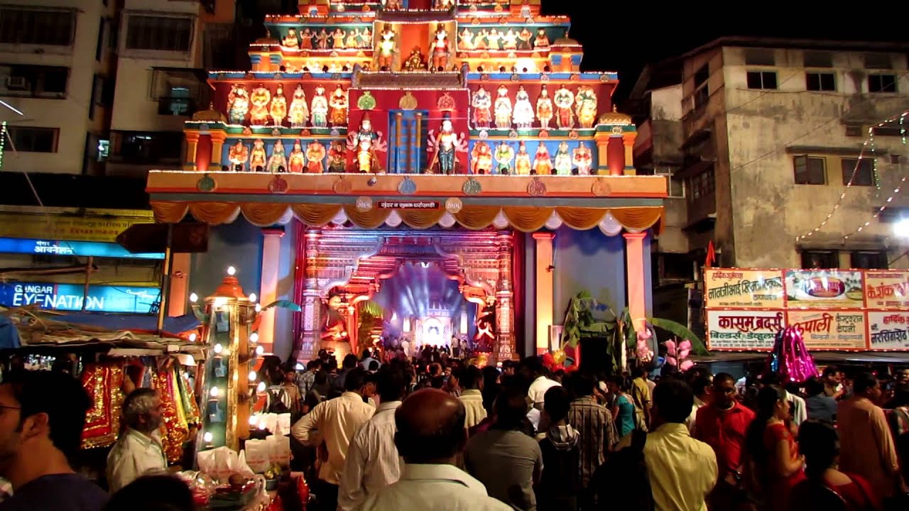 Tembhi Naka Devi Navratri Utsav Temple Decoration - YouTube