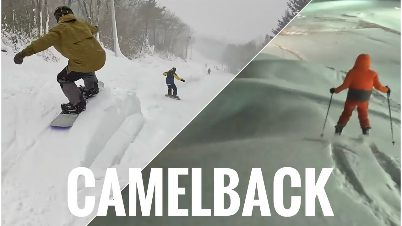 Full Day AND NIGHT Snowboarding and Exploring Camelback Resort, PA in a ...