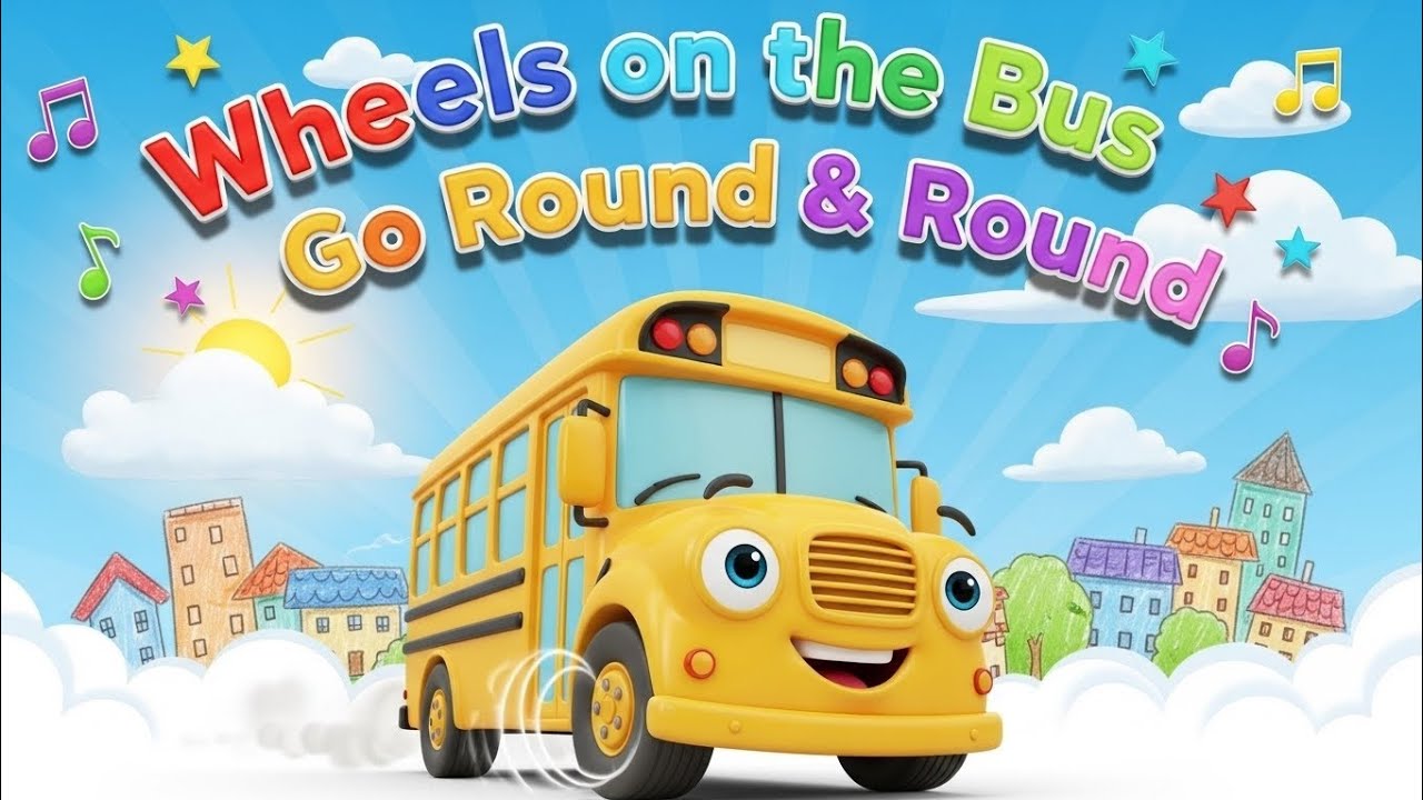 Wheels on the Bus Go Round and Round | 20 Minutes Loop | Giggle Gophers ...