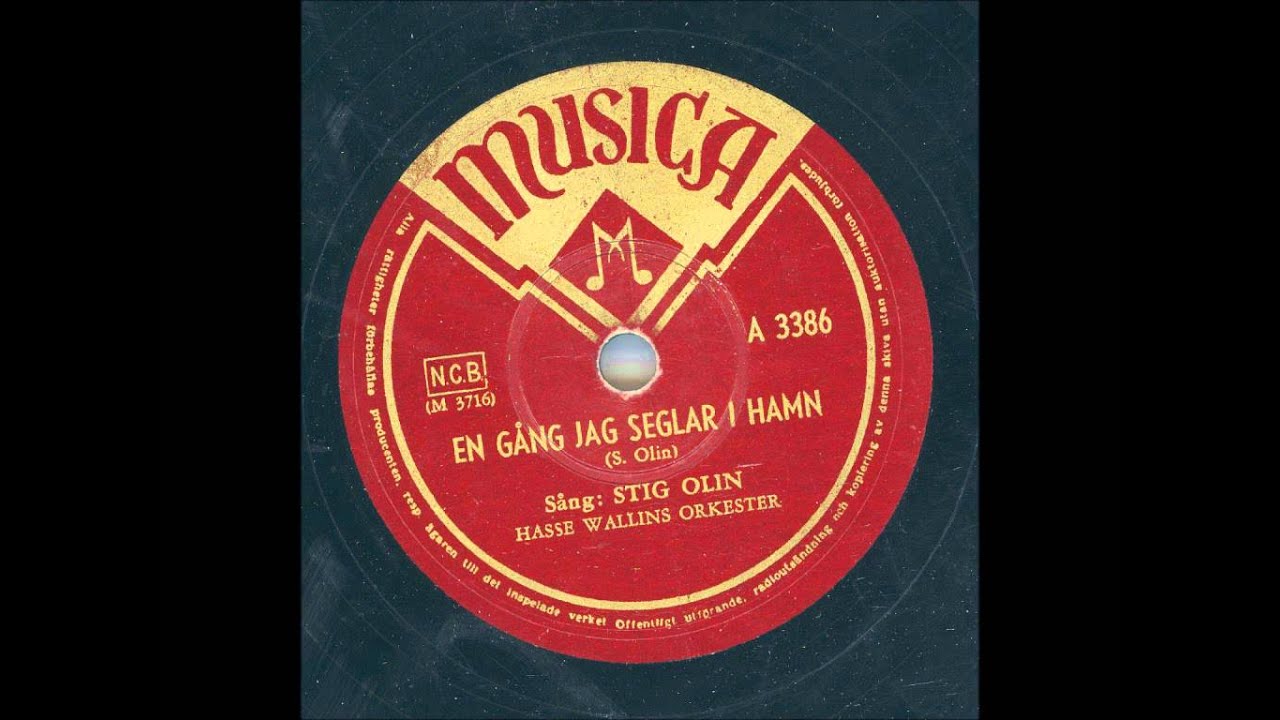 Stig Olin - En gång jag seglar i hamn - YouTube