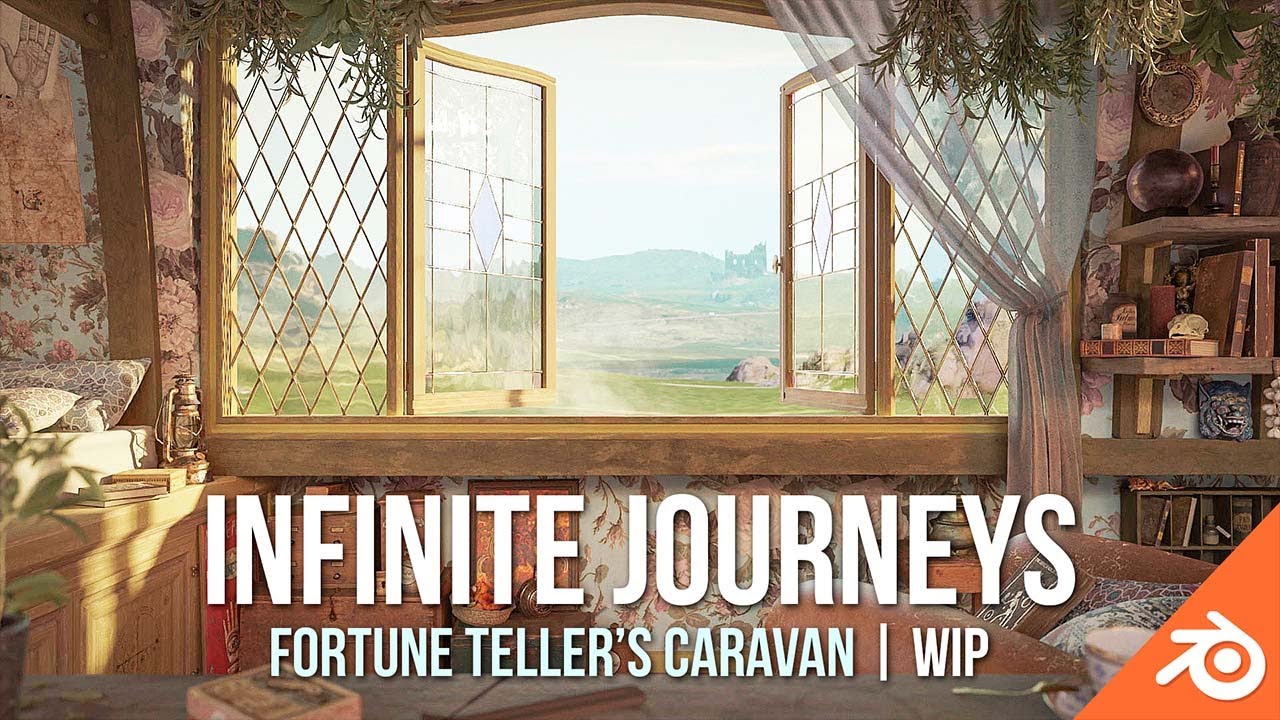 INFINITE JOURNEYS | Fortune Teller's Caravan (WIP) | Blender - YouTube