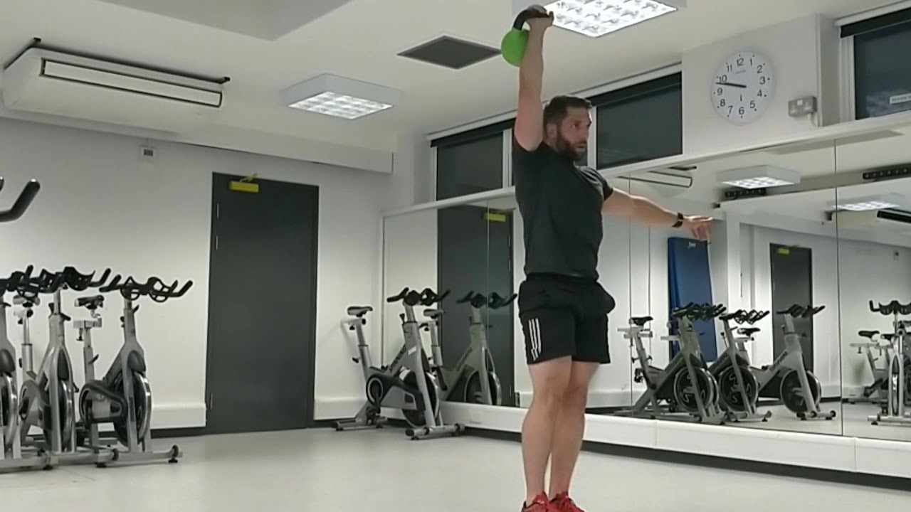 Offset Overhead Reverse Lunge - YouTube
