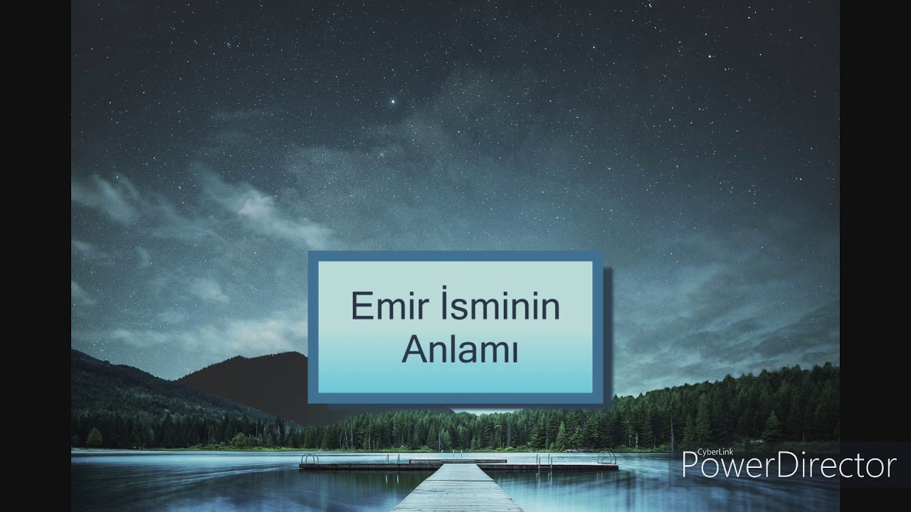 Emir İsminin Manası - YouTube