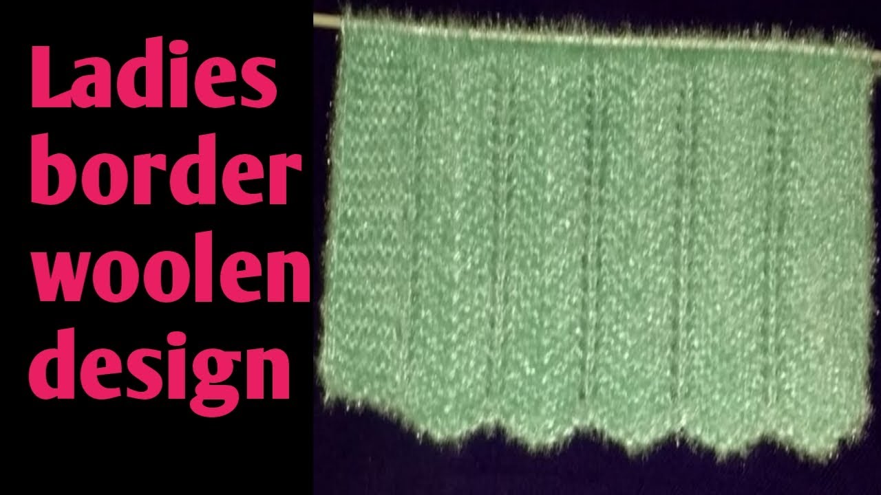 Beautiful ladies skivvy \sweater \blouse border design | ladies ...