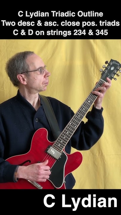 C Lydian Mode Two Descending & Ascending Close Position Triad ...