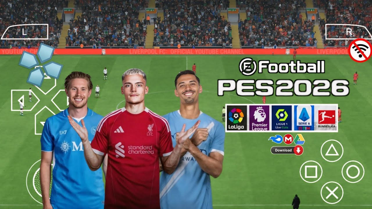 EFOOTBALL PES 2026 PPSSPP Android Offline Full Update UCL, League, Kits ...