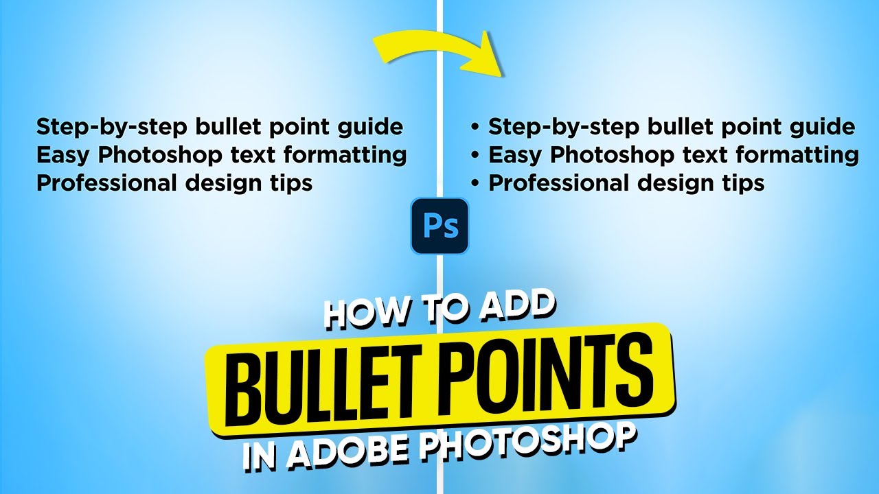 How to Add Bullet Points In Photoshop | Photoshop Tutorial 2025 | Am ...