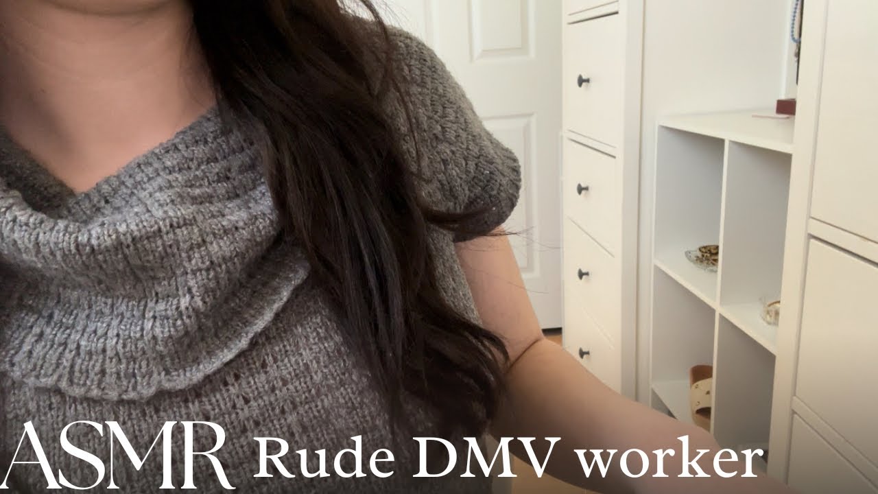 ASMR| Rude DMV Worker | Typing Noises | Whispered - YouTube