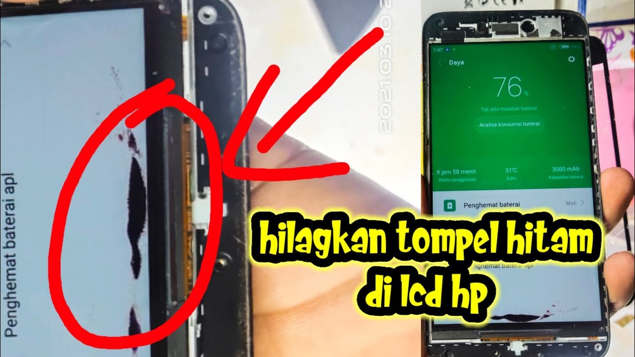 cara hilagkan tompel hitam di LCD semua hp mantap jiwa - YouTube