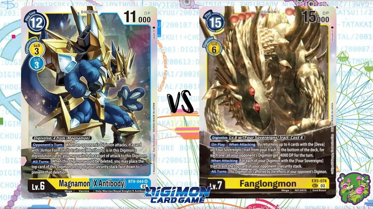 DIGIMON TCG: Local match Magnamon X (Blue) vs Fanglongmon (Multicolor ...