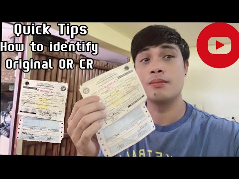 How to check original OR CR - YouTube