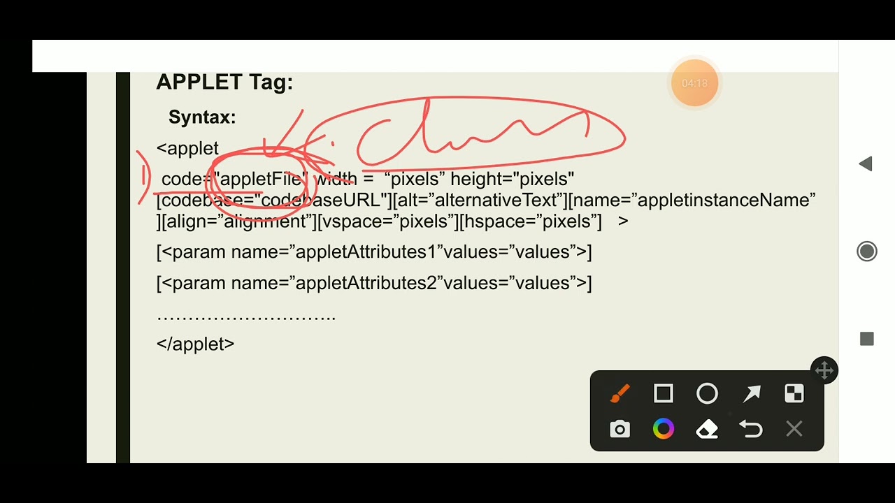 Applet tag - YouTube