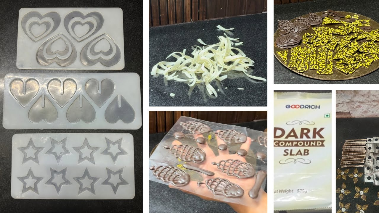 Chocolate garnish design | different chocolate garnish design - YouTube