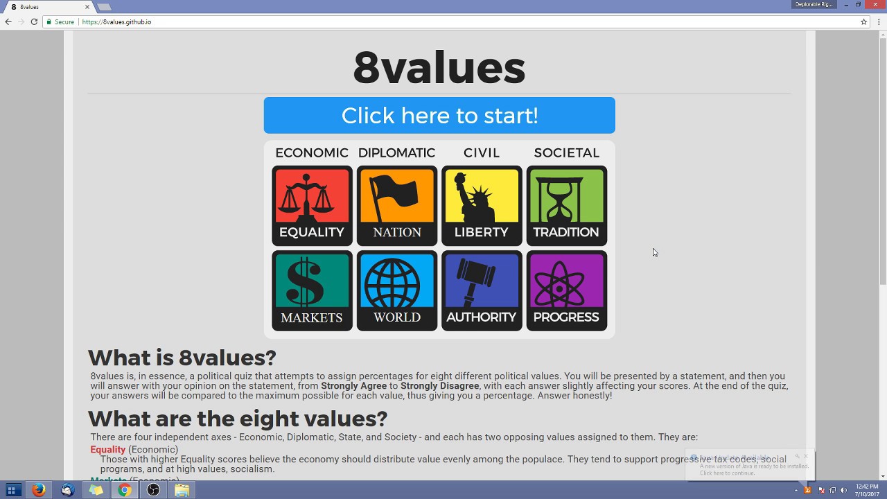 My 8 Values Test - YouTube