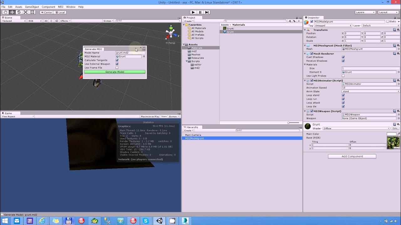 [GAMEDEV] MD2 Importer With Animation - How to use weapon - YouTube
