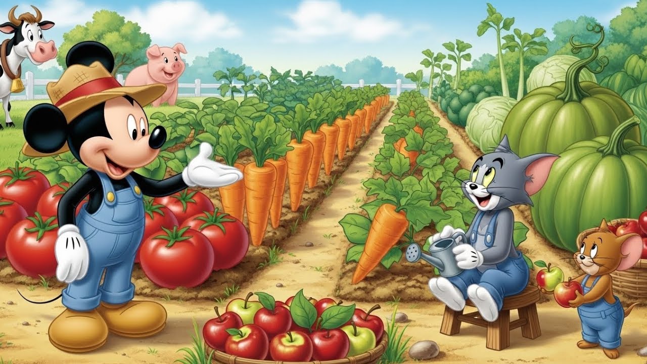 🐭🌾 Mickey Mouse, Tom & Jerry Become Happy Farmers 💧🚜 | Tube Well ...