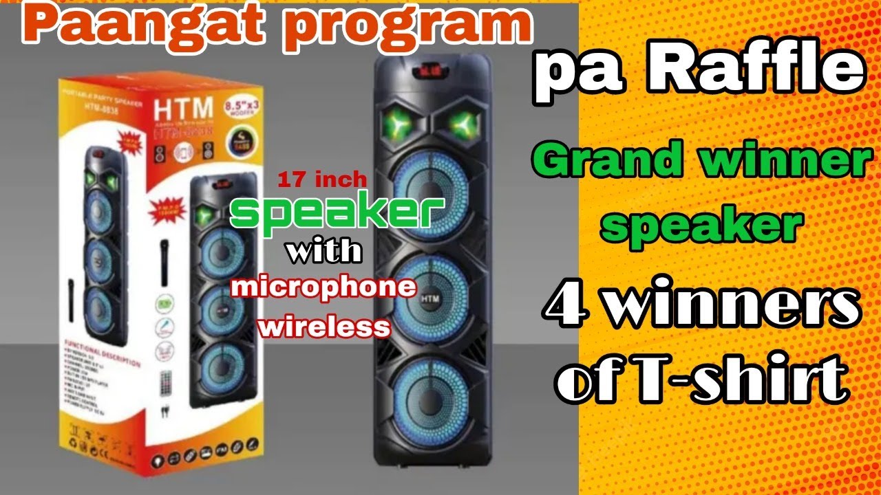 pa Raffle Speaker and T-shirt. Lovelaban dikitan - YouTube