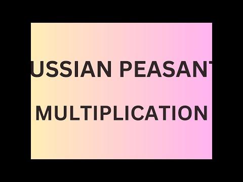 @holisticlearning360degrees RUSSIAN PEASANT MULTIPLICATION METHOD - YouTube