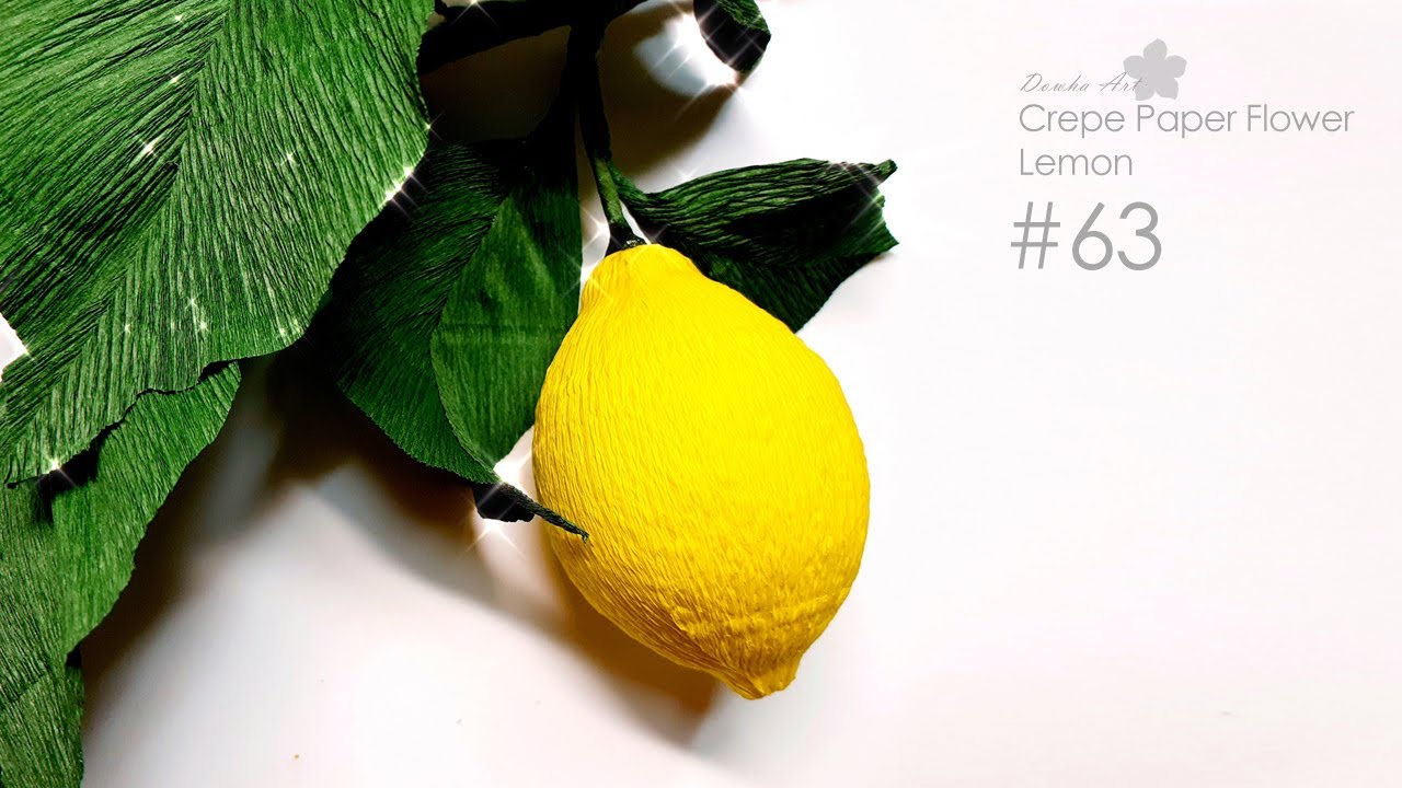 How to make Lemon with crepe paper n.63 Craft Tutorial | DIY | Healing ...