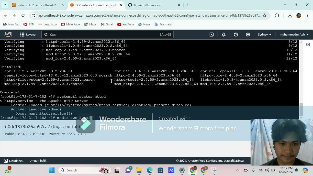 Tutorial menghosting web di VPS AWS EC2 - YouTube