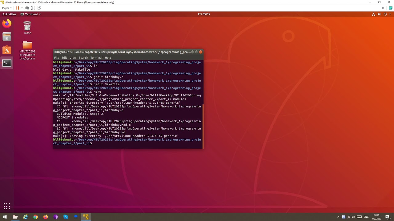 [2020 Spring Operating System] Programming Project - Chapter 2 - Part ...
