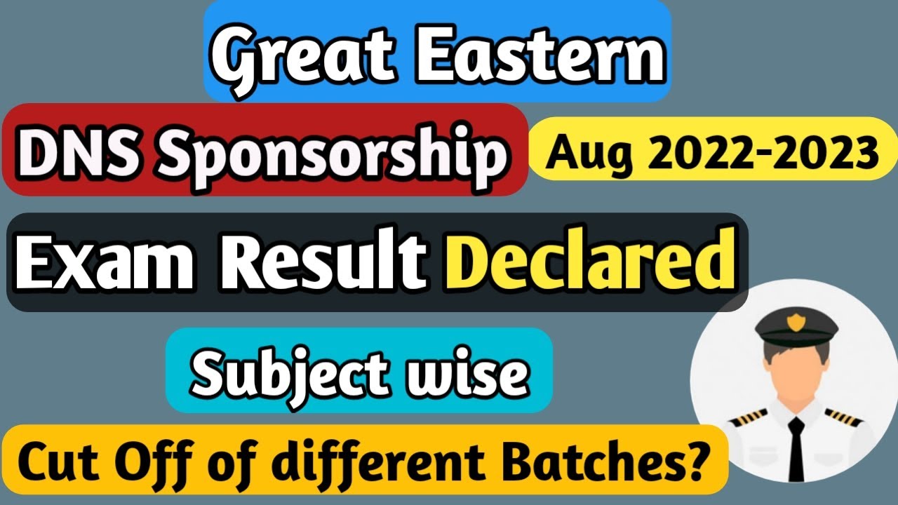 Great Eastern Cut-off of DNS Sponsorship Exam | August 2022 | GEIMS ...