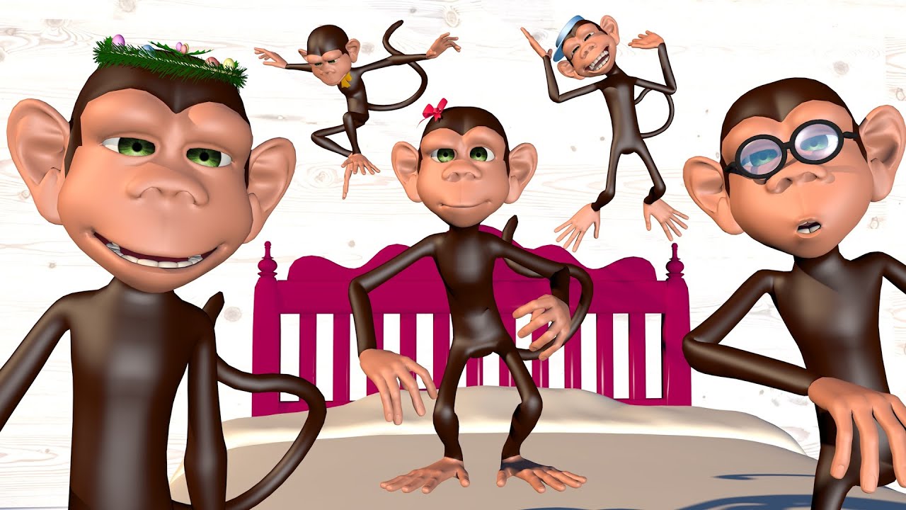 Monkey dance | Five Little Monkeys Jumping on the bed | LuluBelle ...
