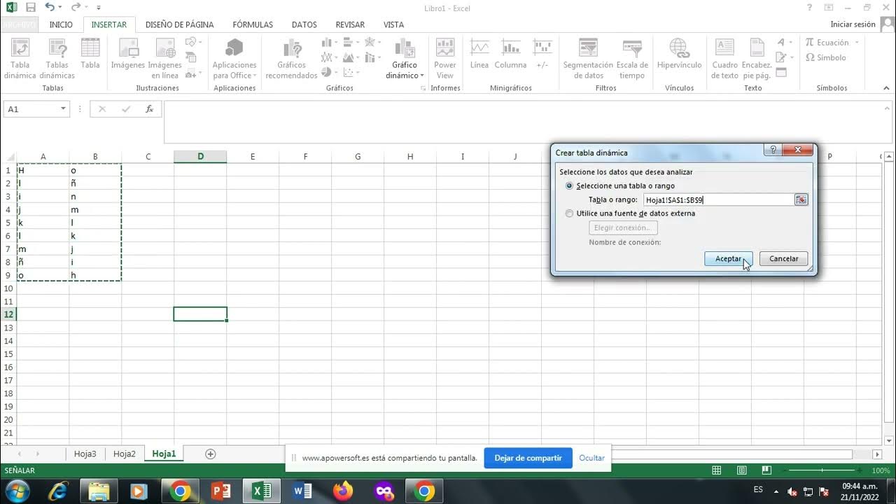 Creación tabla dinámica - YouTube