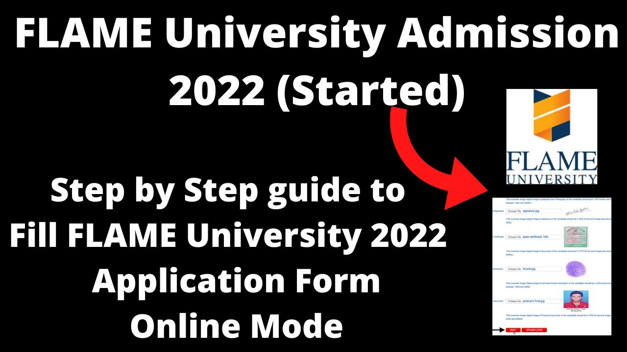 FLAME University Admission 2022 (Started) - How to Fill FLAME ...