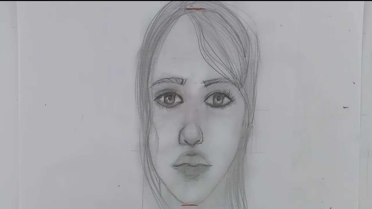 How To Draw A Face Girl *Basic Drawing For Beginners* - YouTube