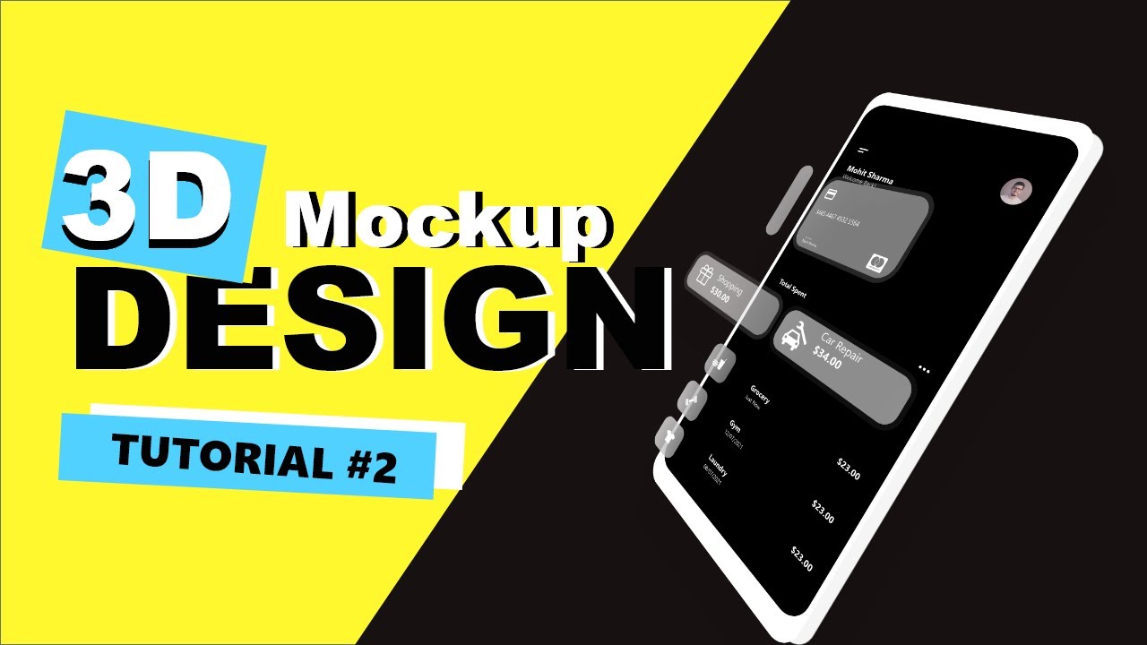 3D App Mockup / Animation Design / Prototype In Adobe XD | App Mockup ...