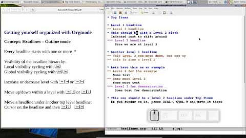 OrgMode tutorial - YouTube