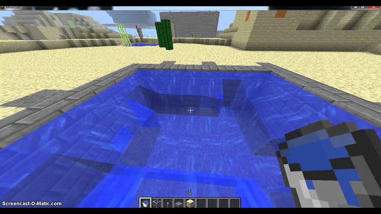 How to make a swimming pool in minecraft - YouTube