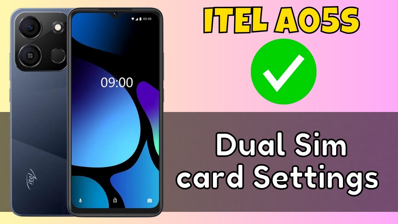 itel A05s Dual Sim card Settings - YouTube