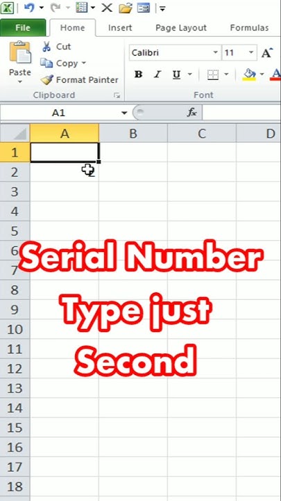 Serial Number in excel shortcut ।। Automatic Serial Number in Excel # ...