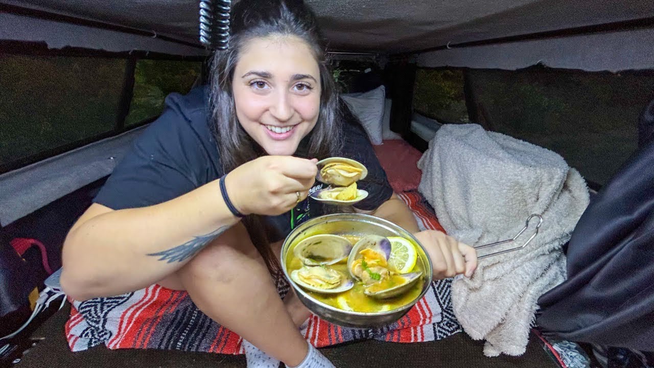 Foraging Giant CLAMS! | Truck camping Catch & Cook - YouTube