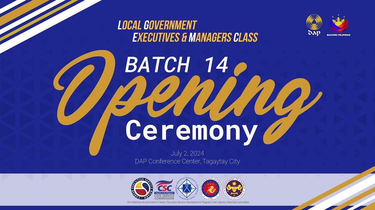 Local Government Executives and Managers Class Batch 14 Opening ...