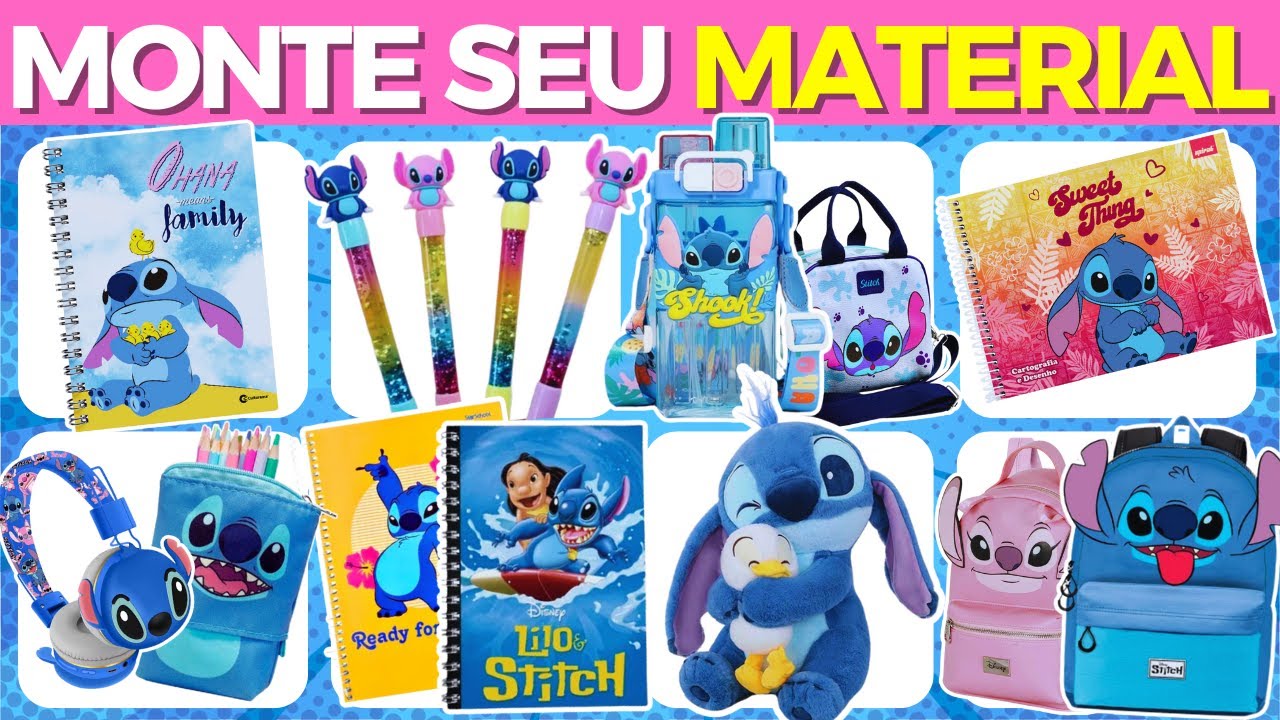 📚📘MONTE SEU MATERIAL ESCOLAR DO STITCH | PARTE 2 | JOGO DAS ESCOLHAS🌺💙 ...