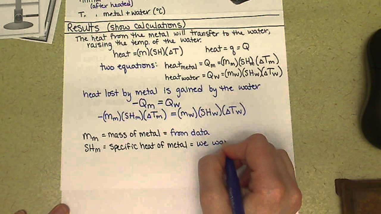 Chem121 Ch 2 Specific Heat Lab Notes - YouTube