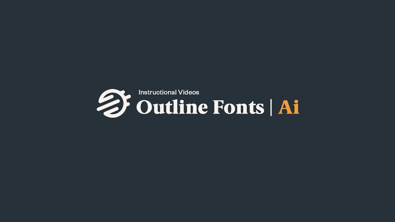 How to Outline Fonts in Adobe Illustrator - YouTube
