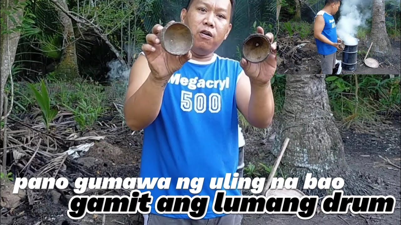 paano nga ba gumawa ng uling na bao gamit ang lumang drum - YouTube
