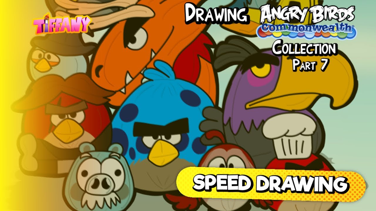 Drawing Angry Birds Commonwealth Collection Part 7 Progress | Speed ...