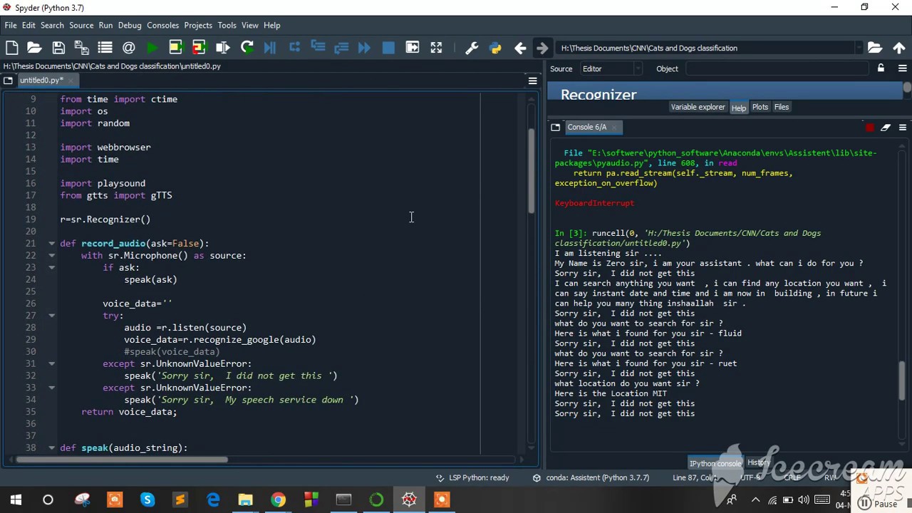 Personal Assistant using python - YouTube