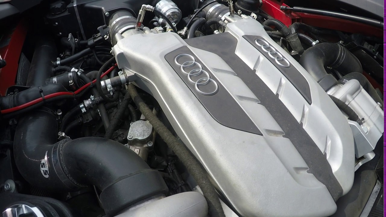 Audi R8 Supercharged Engine bay - YouTube