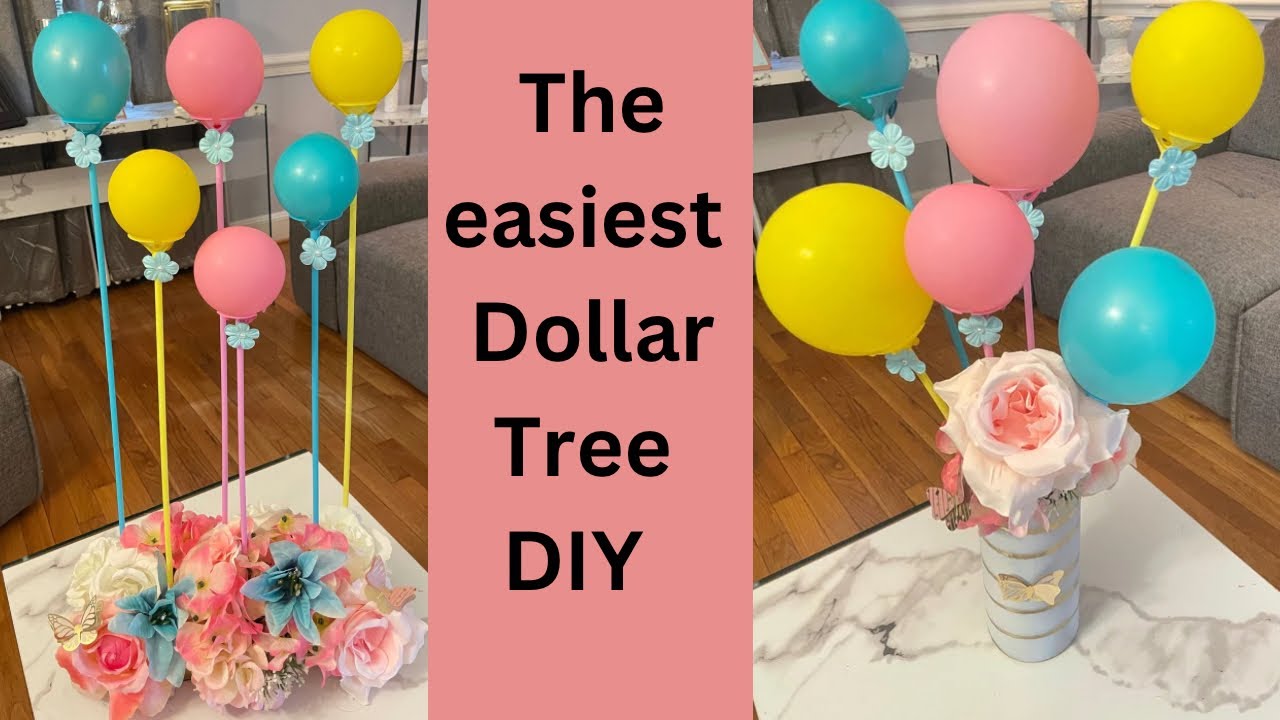 Balloons Table centerpiece very easy /easy steps to create a ballon ...