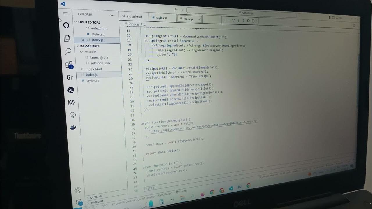 Recipe book app using html, css and javascript - YouTube