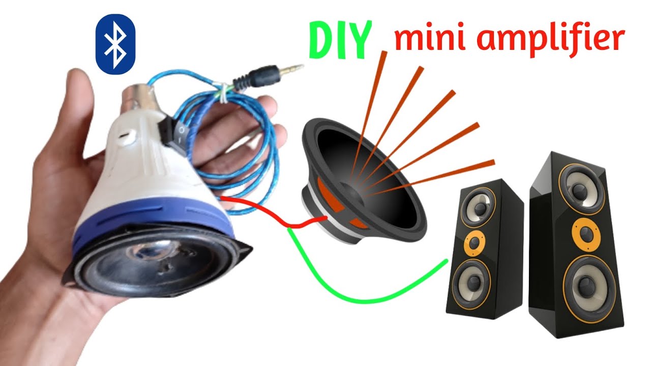 DIY Ultra Bass mini Amplifier.How to make mini amplifier using lED ...