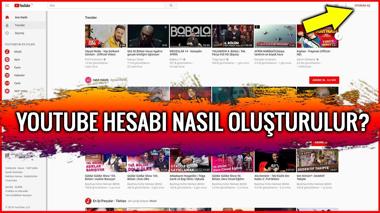 YOUTUBE HESABI NASIL AÇILIR? - YouTube