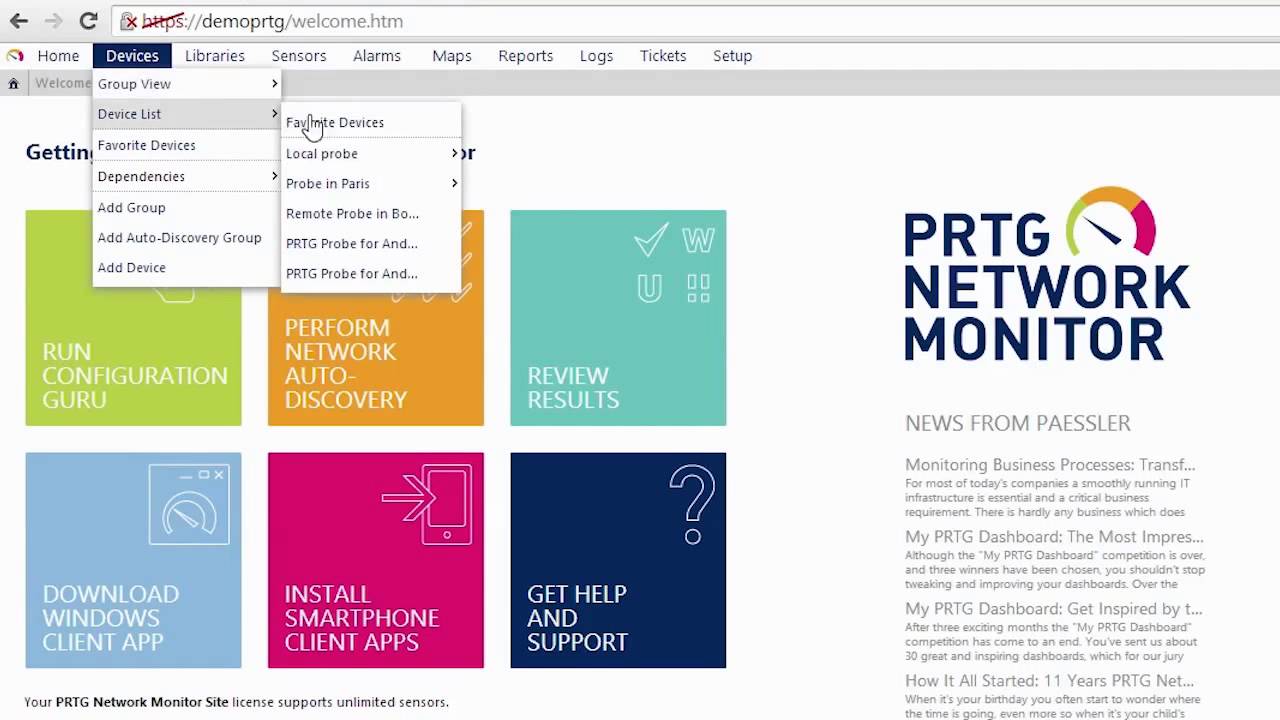 PRTG Quick Overview - YouTube