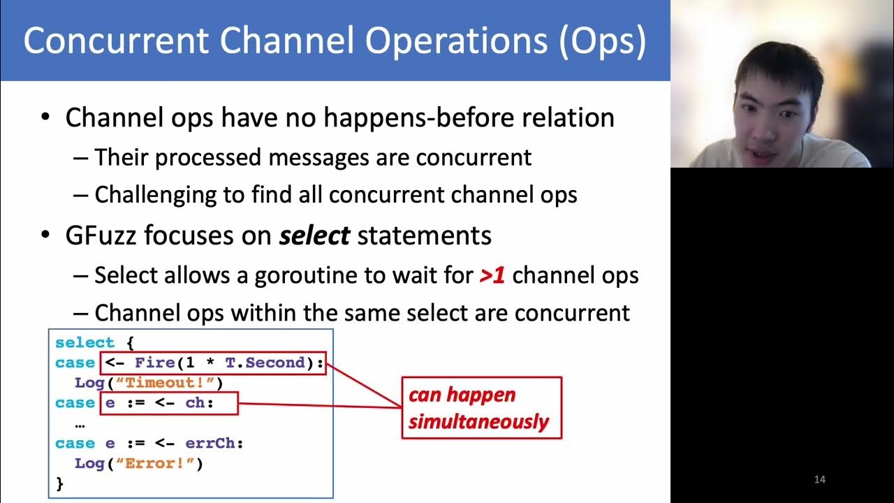 Who Goes First? Detecting Go Concurrency Bugs via Message Reordering [PSU](full talk) - YouTube
